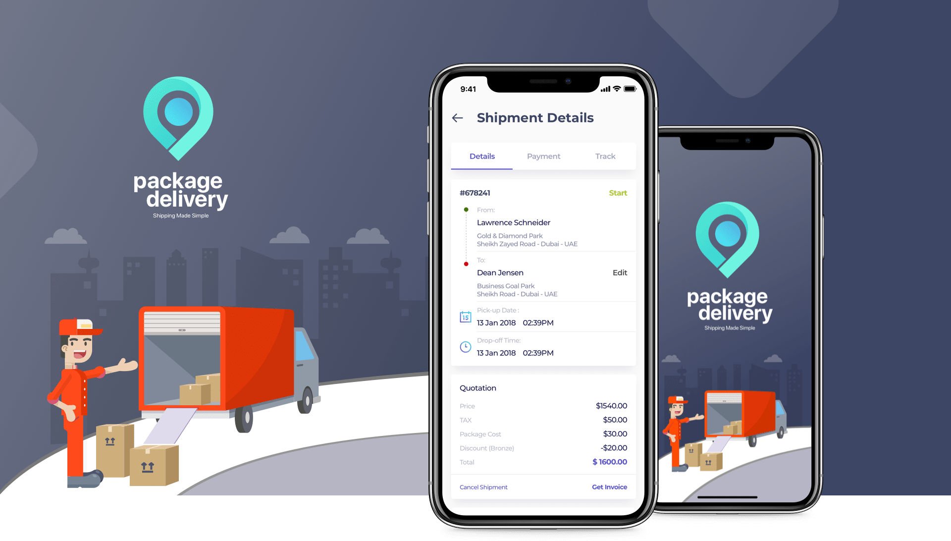 Package Delivery - Parcel Delivery App development in iOS and Android